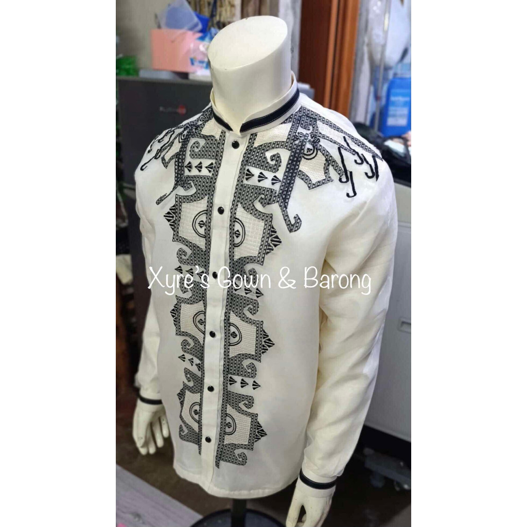 Cel Premium Burda Barong Tagalog with Lining/ Piña Organza/ Not Shiny ...