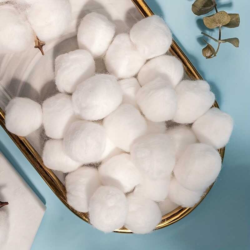 100Pcs White Pure Makeup Remover Degreasing Cotton Balls Nail Polish ...