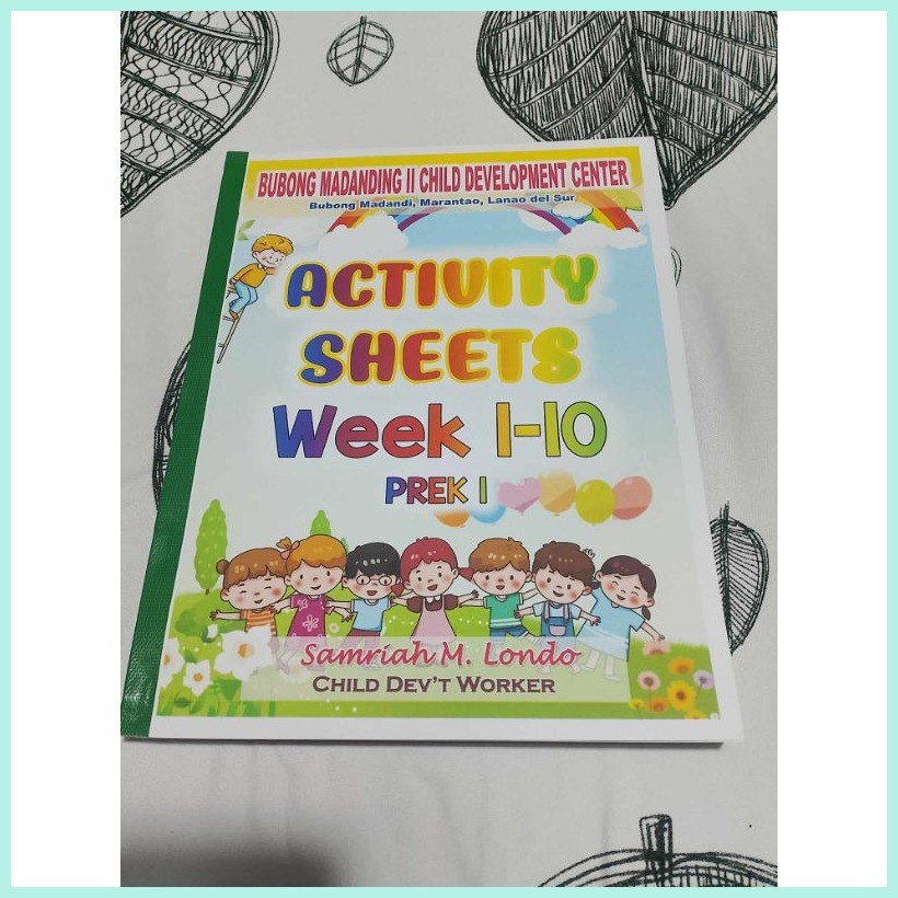 Weekly Activity Sheets for PreK1 | Shopee Philippines