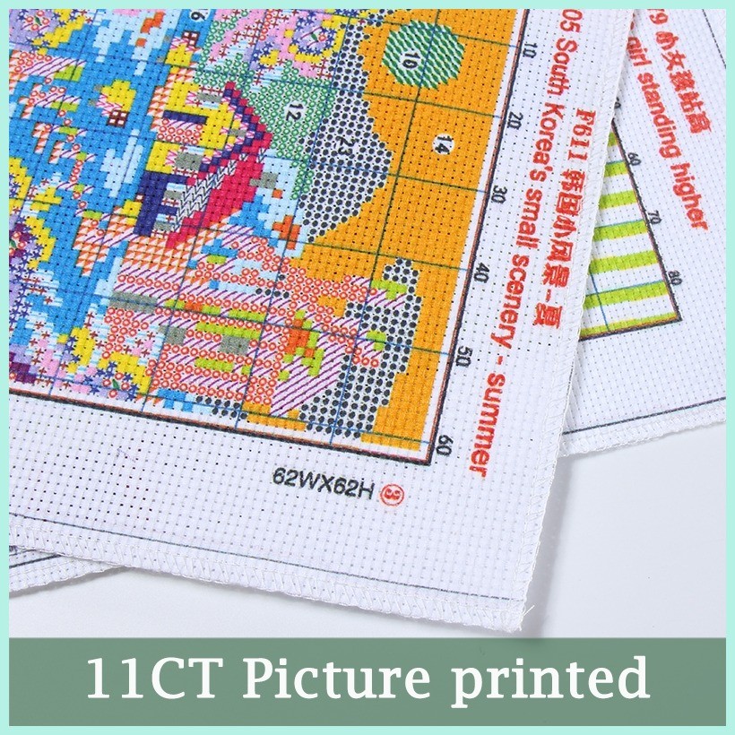 Joy Sunday Stamped Cross Stitch Ktis DMC Threads Chinese Needlework ...