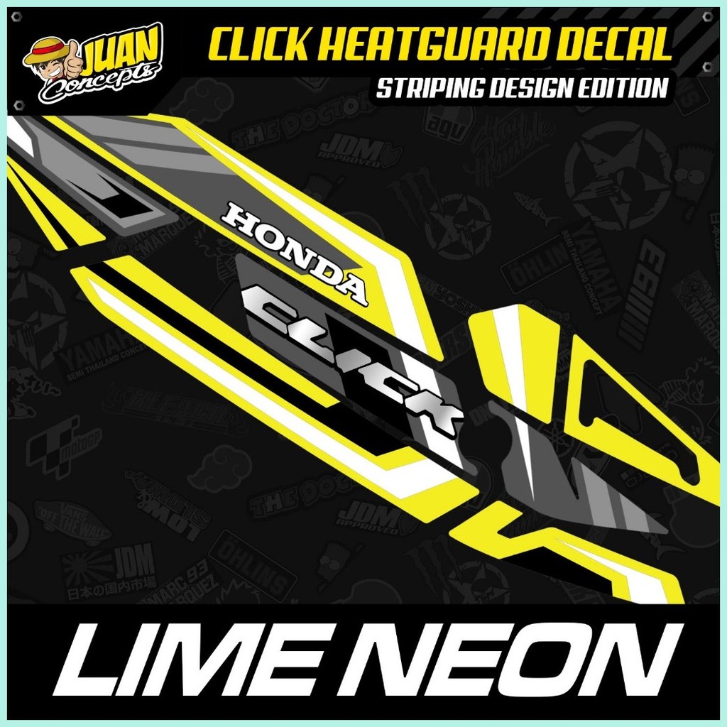 Honda Click Heatguard Decal Sticker STRIPING DESIGN | Shopee Philippines