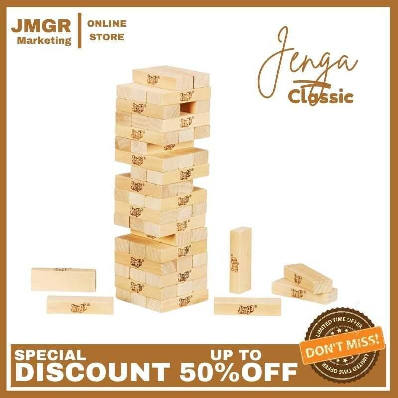 Big Size Jenga Tumbling Timber Toy Wooden Blocks Floor Game For Kids ...