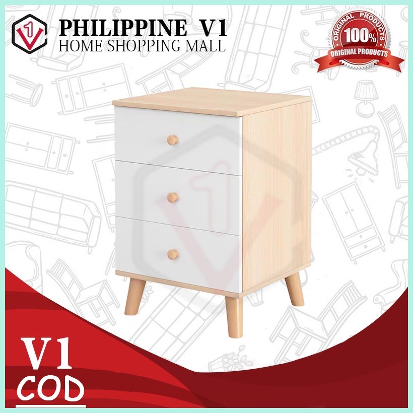 Philippine V1 wooden coffee table side table with open shelves, modern ...