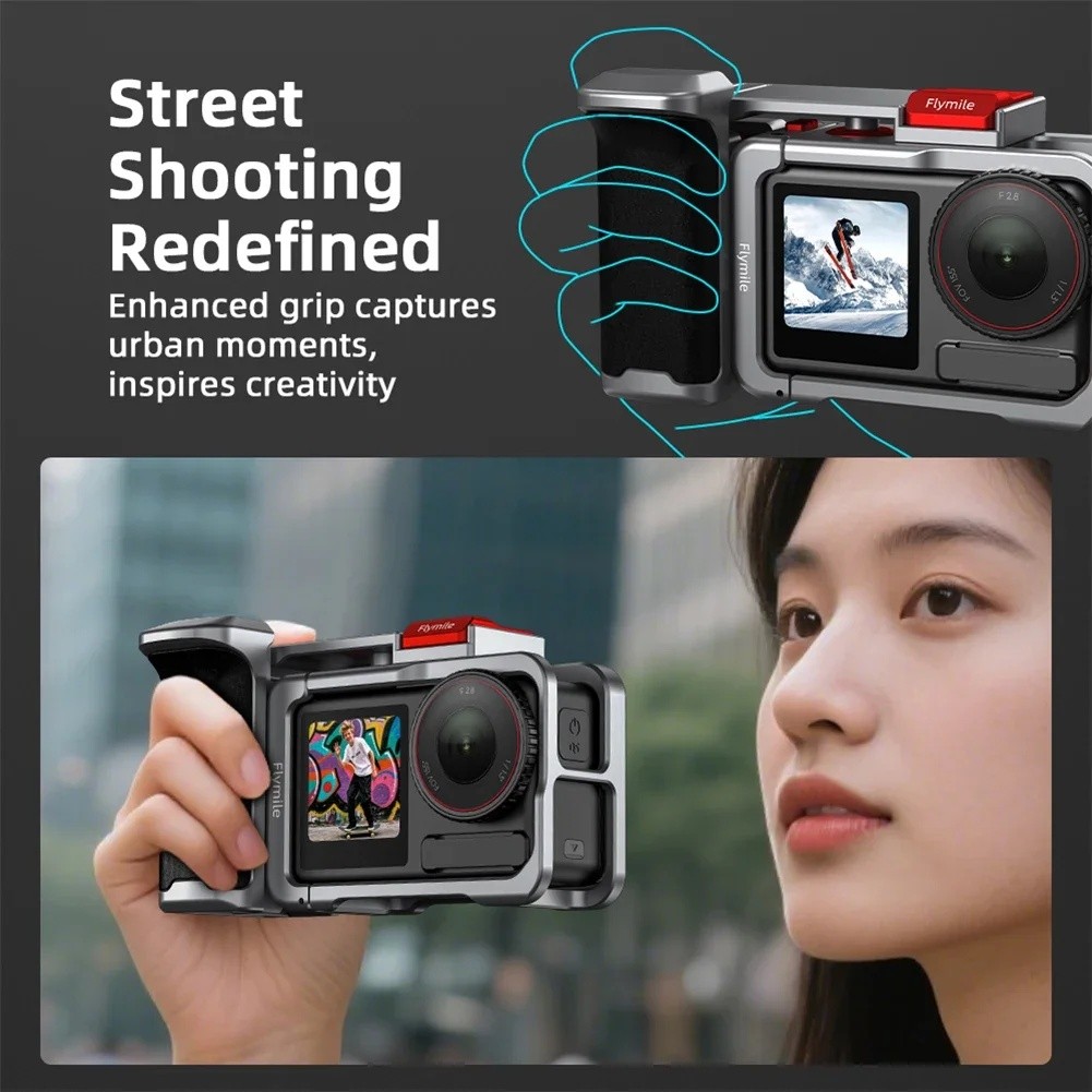 Street Photography Camera Grip Kit for DJI ACTION 5/4/3/PRO Action ...