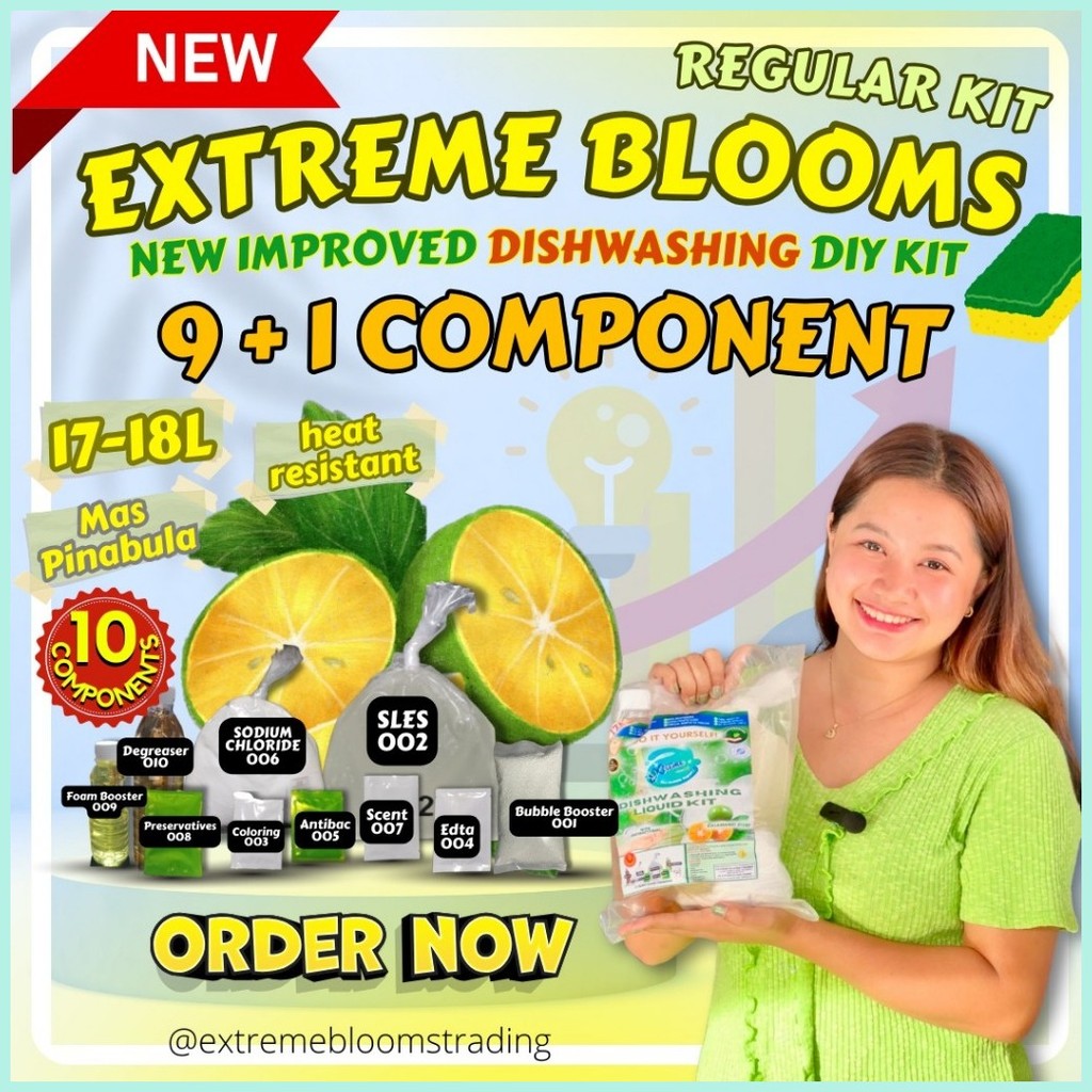 DIY DISHWASHING LIQUID KIT - 17 liters Yield / 9+1 components | Shopee ...