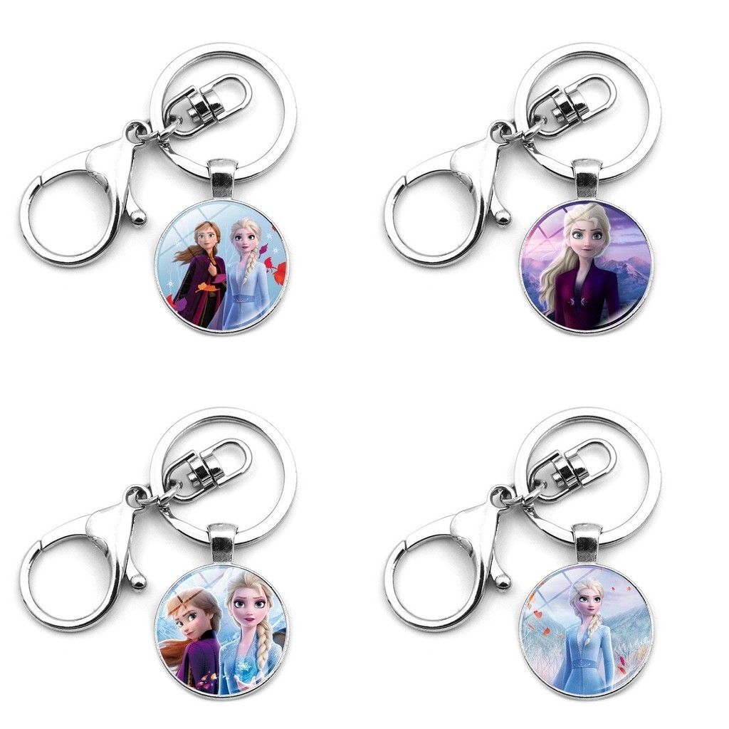 Lovely Frozen 2 Princess Keychain For Children Modern Simple Zinc Alloy ...