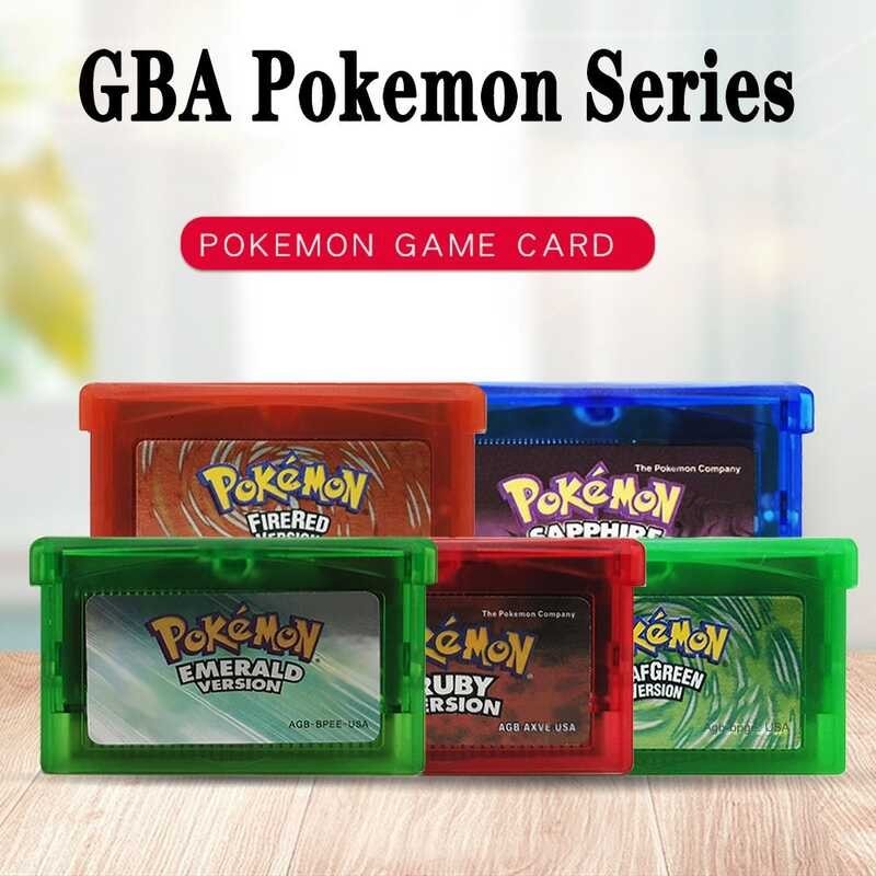 Series GBA 32-Bit Video Game Cartridge Console Card Emerald Firered ...