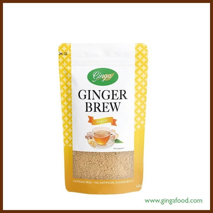 Ginga Ginger Brew Salabat Regular 100g Pouch - Healthy Natural Herbal ...