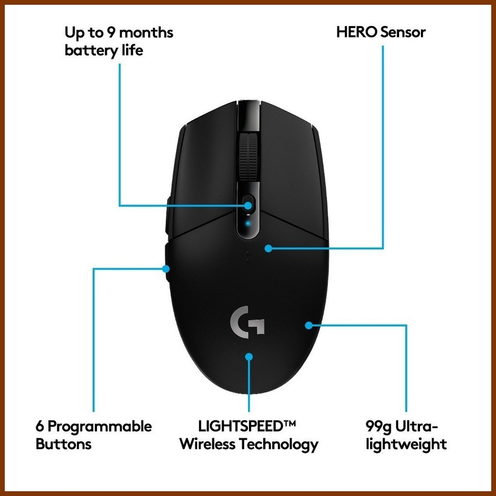 LOGITECH G304 HERO RGB gaming mouse wireless mouse one-year warranty ...