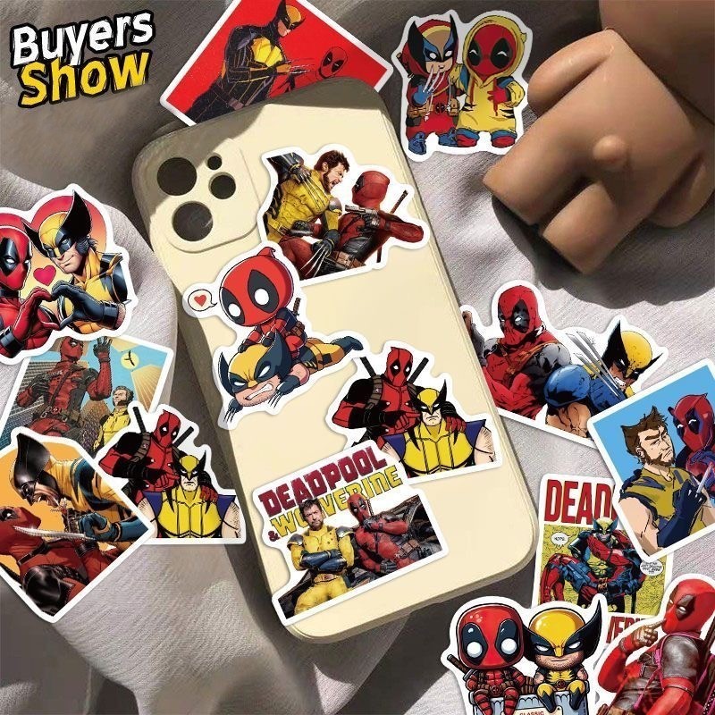 50PCS Deadpool 3 The Avengers Deadpool Wolverine Stickers for Kids DIY ...