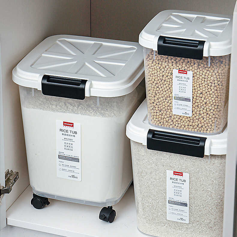 Dispenser High-Capacity Cereal Kitchen Food Airtight ur Rice Box ...