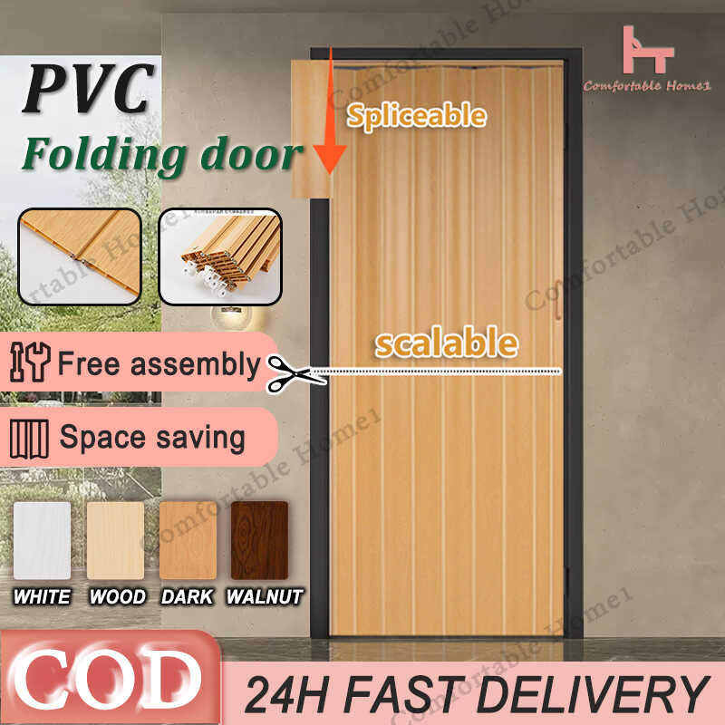 Sliding Door PVC Folding Door Accordion Door Indoor Household Partition ...