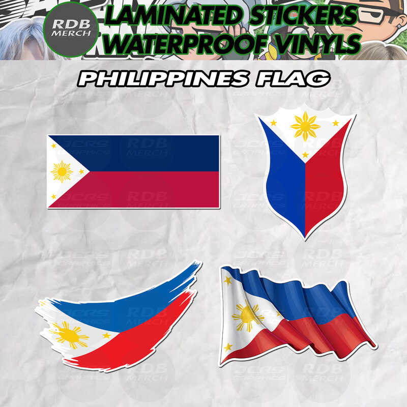 Philippine Flag Car Sticker And Decal - Laminated Vinyl For Motorcycle ...