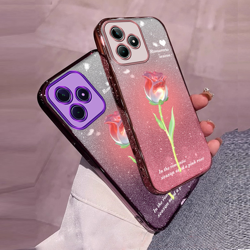 Casing Realme C21Y REALME C25Y REALME C21 Phone case shiny flower soft ...