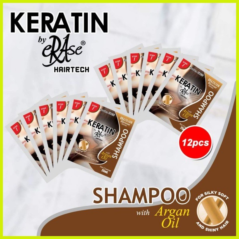 Keratin Hair Tech Shampoo by Erase (12's) | Shopee Philippines