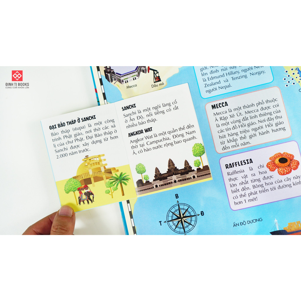 Book - World Atlas - Interactive flip open to explore continents and ...