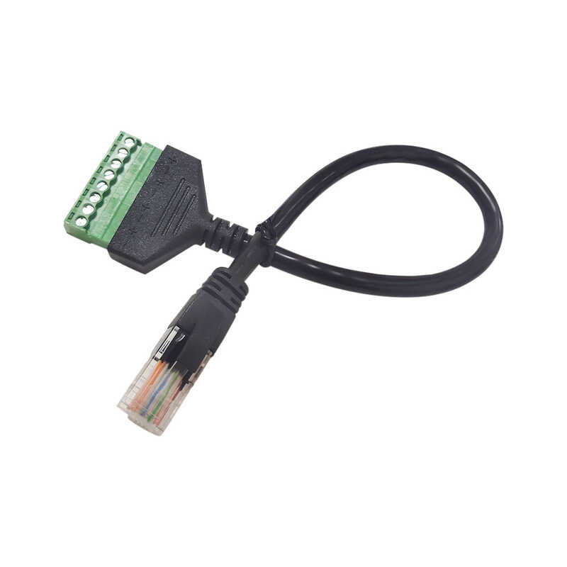 to RJ45 Screw Terminal Block 8p connector Ethernet RJ45 Male Crystal ...