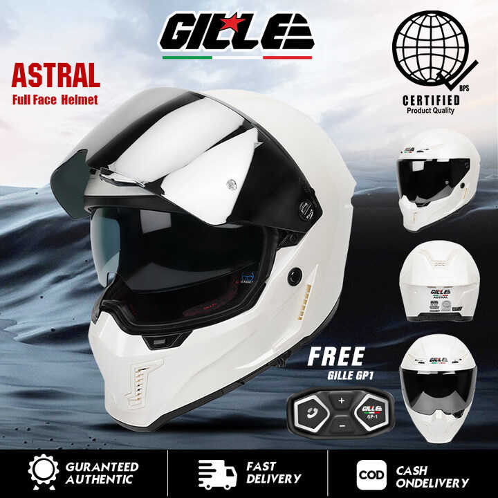GILLE ASTRAL Motorcycle Full Face Dual Helmet For Man Woman Freebie GP1 ...