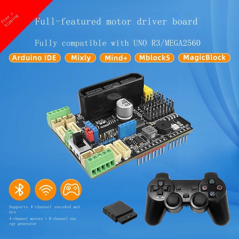 Compatible with arduino uno r3/mega2560 four-way motor drive expansion ...