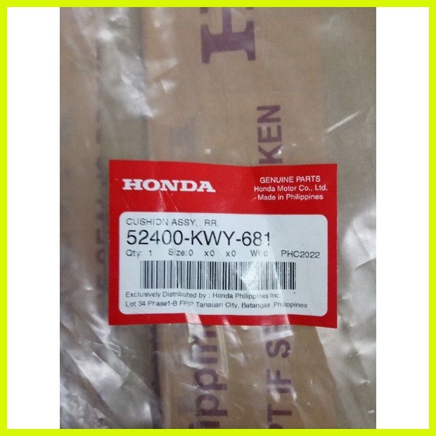 Honda Genuine Stock Rear Shock 52400kwy681 for Honda Wave 100/125/Alpha ...