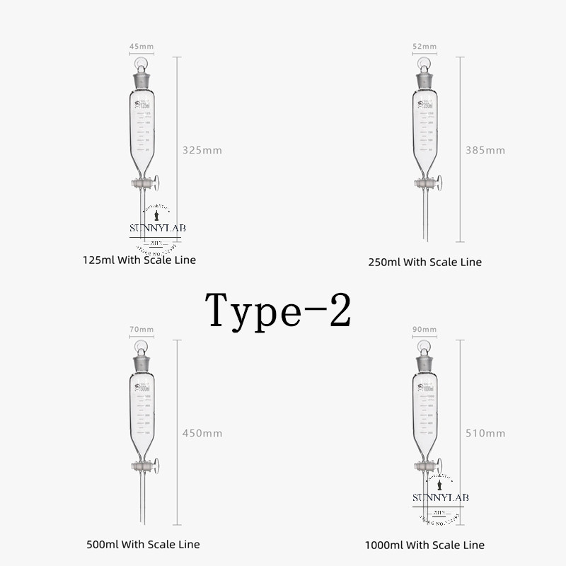 1Pcs/Lot Cylindrical separatory funnel, Graduated cylindrical ...