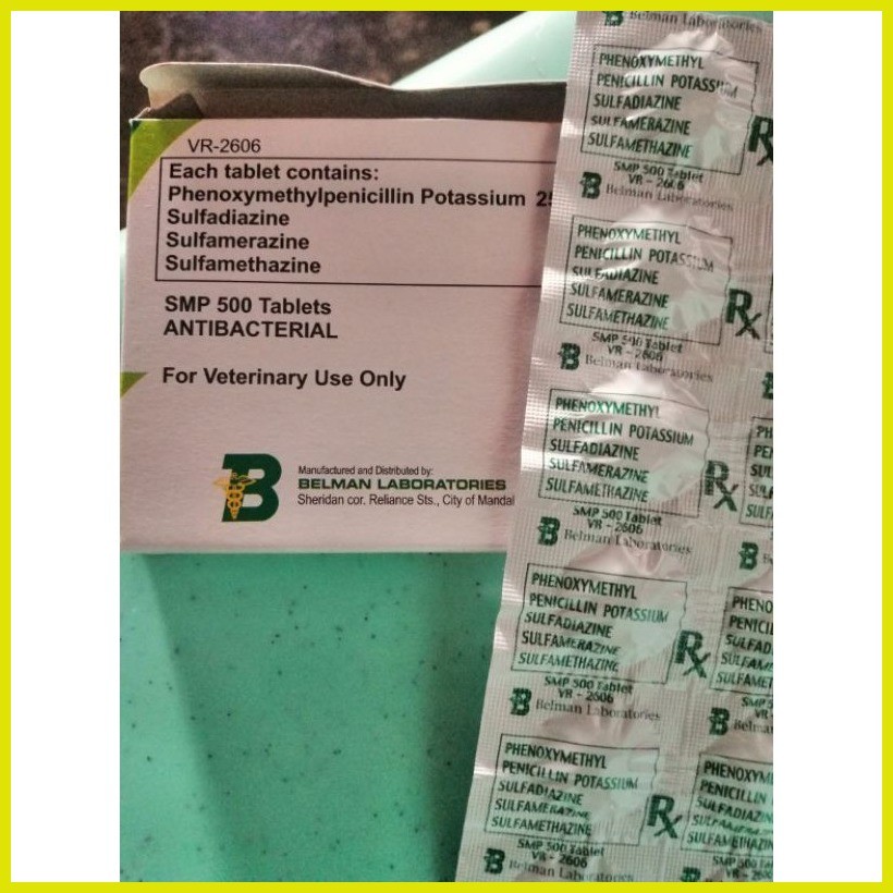 ∏ ♝ SMP 1 box 12 tablets Antibacterial for dogs, cat, swine, livestocks ...