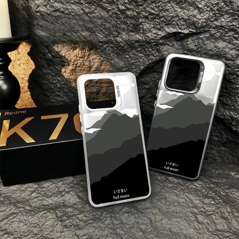 For POCO X6/F6/F5/F4 GT/F3 Pro Fashion Simple Ink Painting Mountain ...