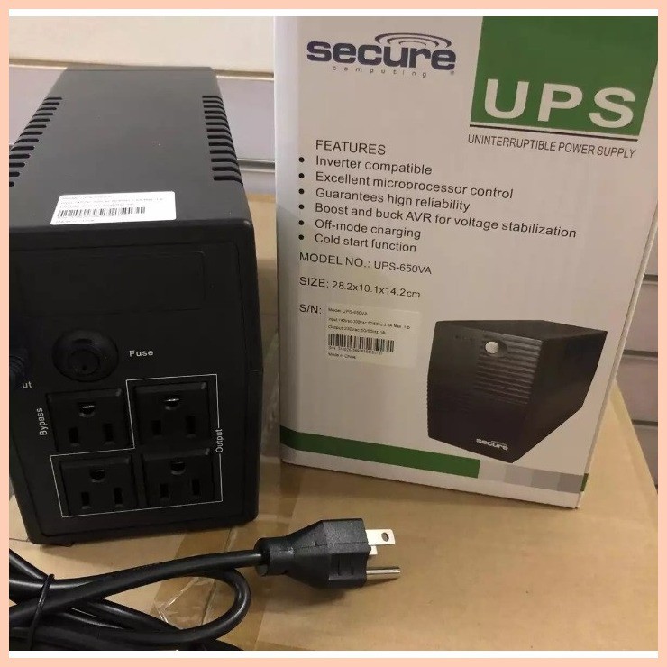 ♨ UPS 650VA SECURE UNINTERRUPTIBLE POWER SUPPLY AVR | Shopee Philippines