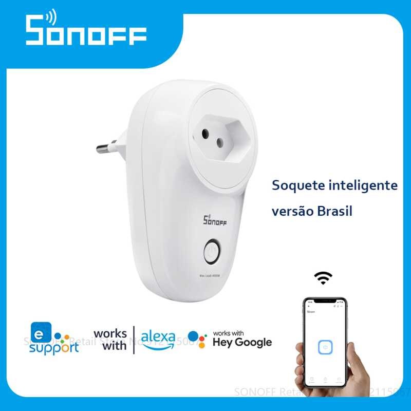 Sonoff S26 R2 Smart WiFi Socket Remote Control Plug Brazil Standard ...
