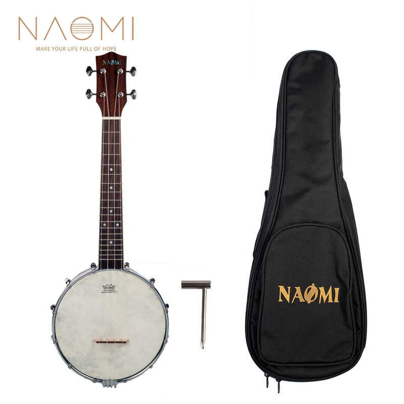 NAOMI Banjolele Banjouke Concert-Scale Banjo Ukulele Sunset Color Maple ...