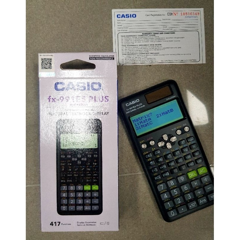 CASIO FX991ES PLUS 2ND EDITION SCIENTIFIC CALCULATOR ORIGINAL WITH 12 ...