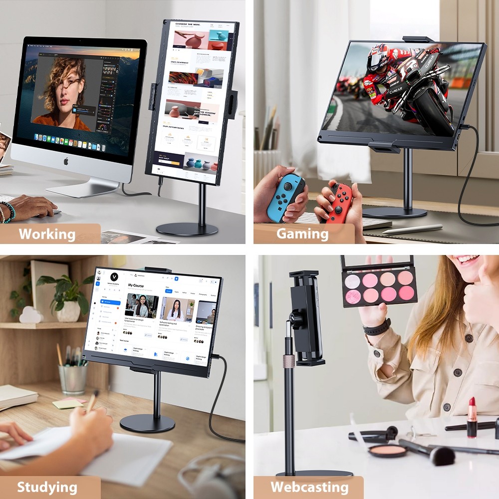 Portable Monitor Holder Stand 12-17.3 Inch Portable Monitor Stand Mount ...