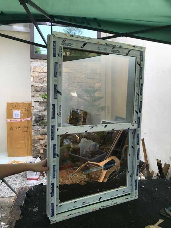 X W-50 70Cm-H Aluminum Vertical Sliding Window (Slide Up)W/ Screen ...