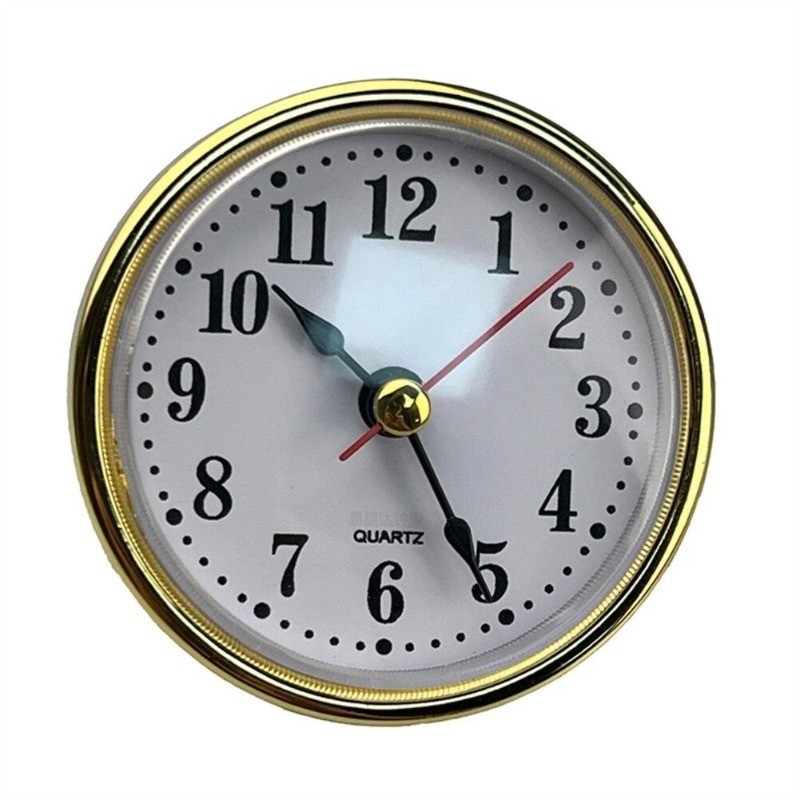 2PCS Quartz Mini Clock Insert for DIY with Roman Numerals Gold Plated ...