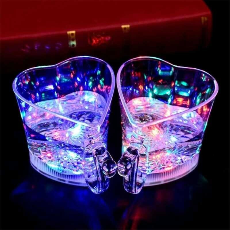 LED Flashing Color Change Water Activated Light Up Beer Whisky Drink ...