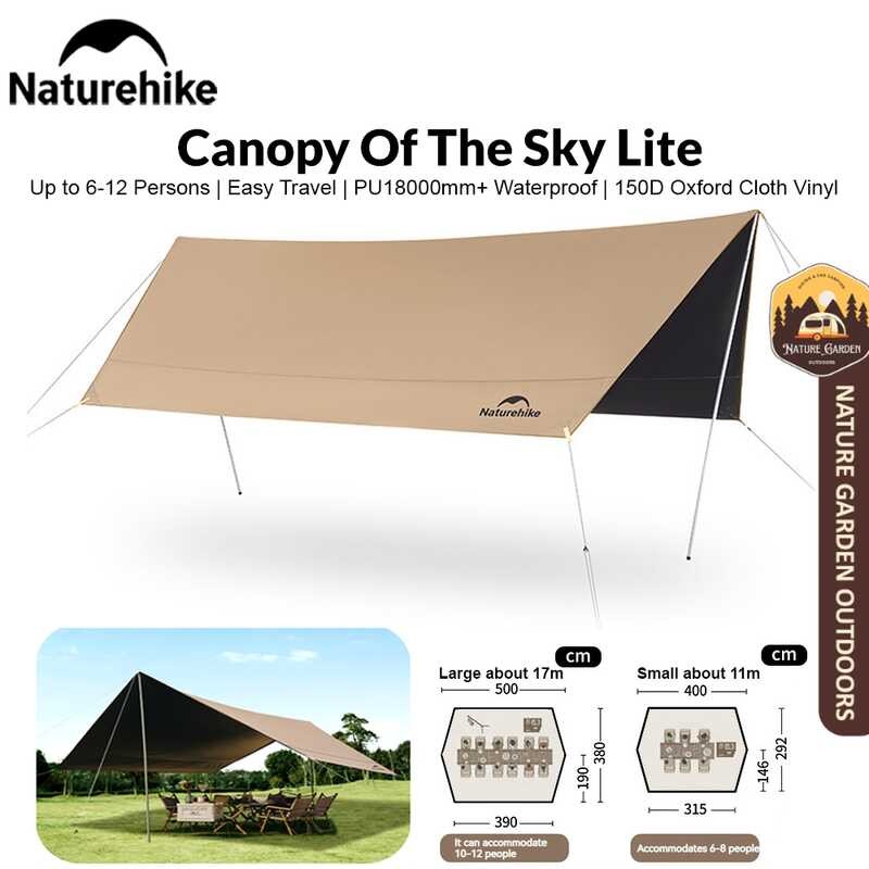 Naturehike CANOPY OF THE SKY LITE Portable Camping Sun Shelter Awning ...