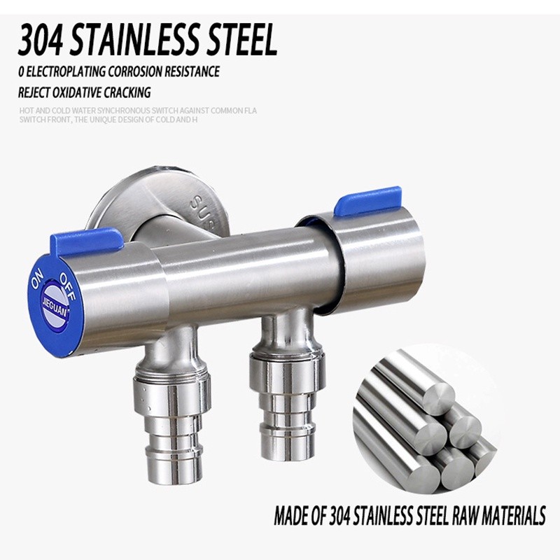 SUS304 Water divider valve washing machine faucet divider one point two ...