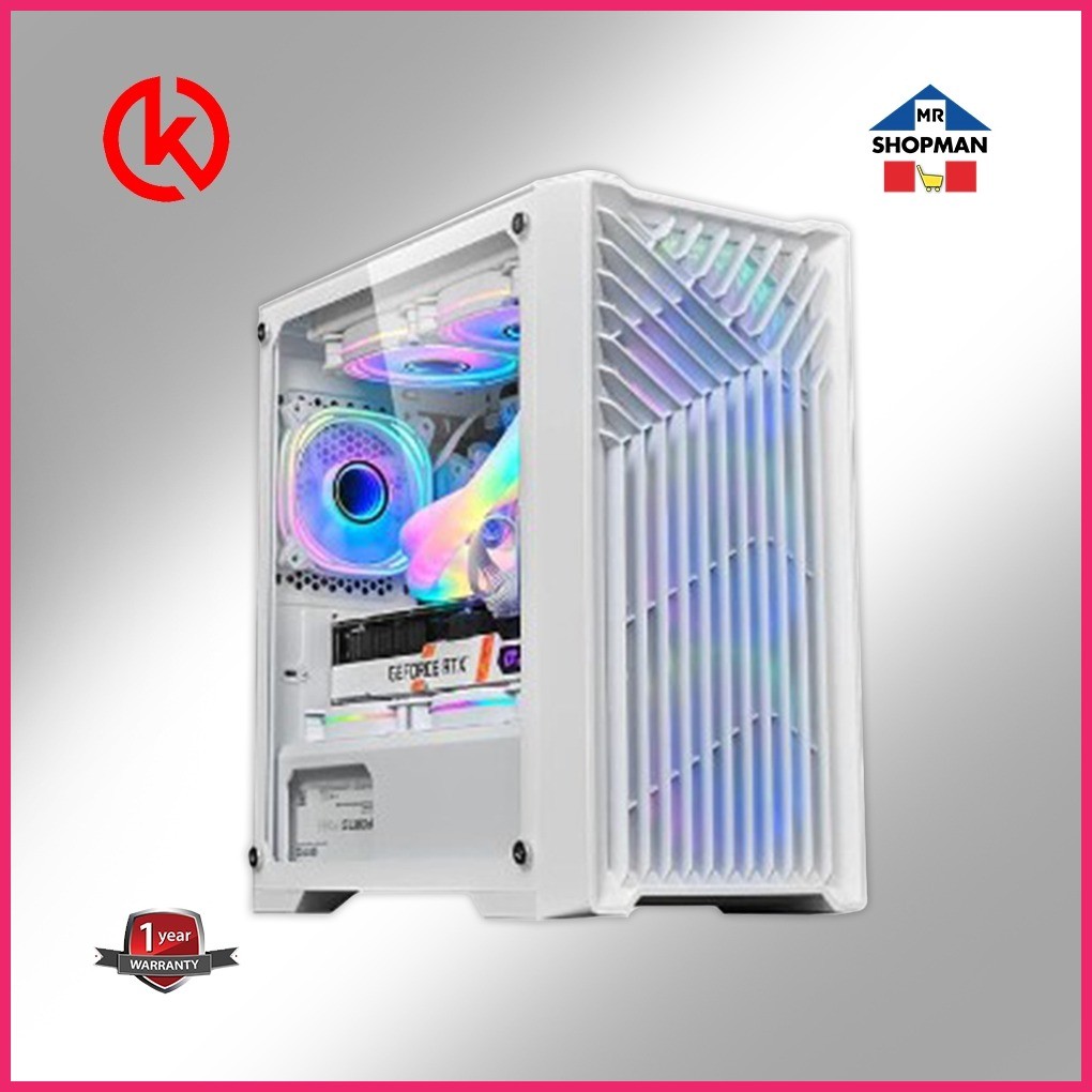 ☂ ☋ Keytech Cuirass MATX Tempered Desktop Computer PC Case | Shopee ...