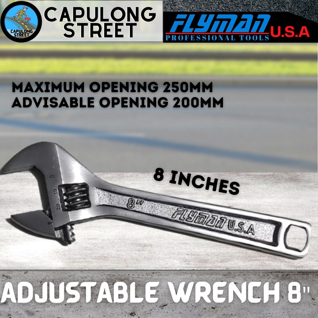 Capulong Flyman Adjustable Wrench 8" Yabe Adjustable Spanner Katala ...