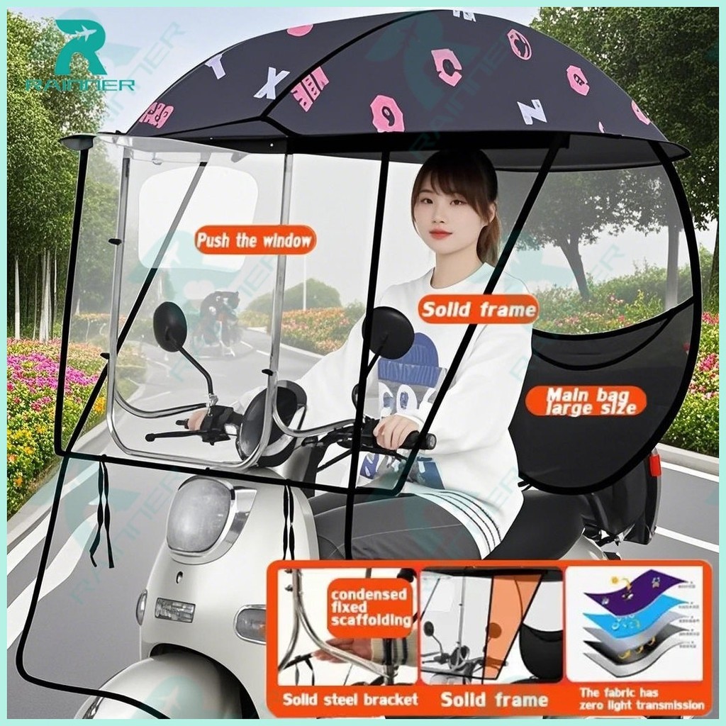 Motorcycle Canopy Ebike Electric Car Canopy Motorcycle Awning Rainproof ...