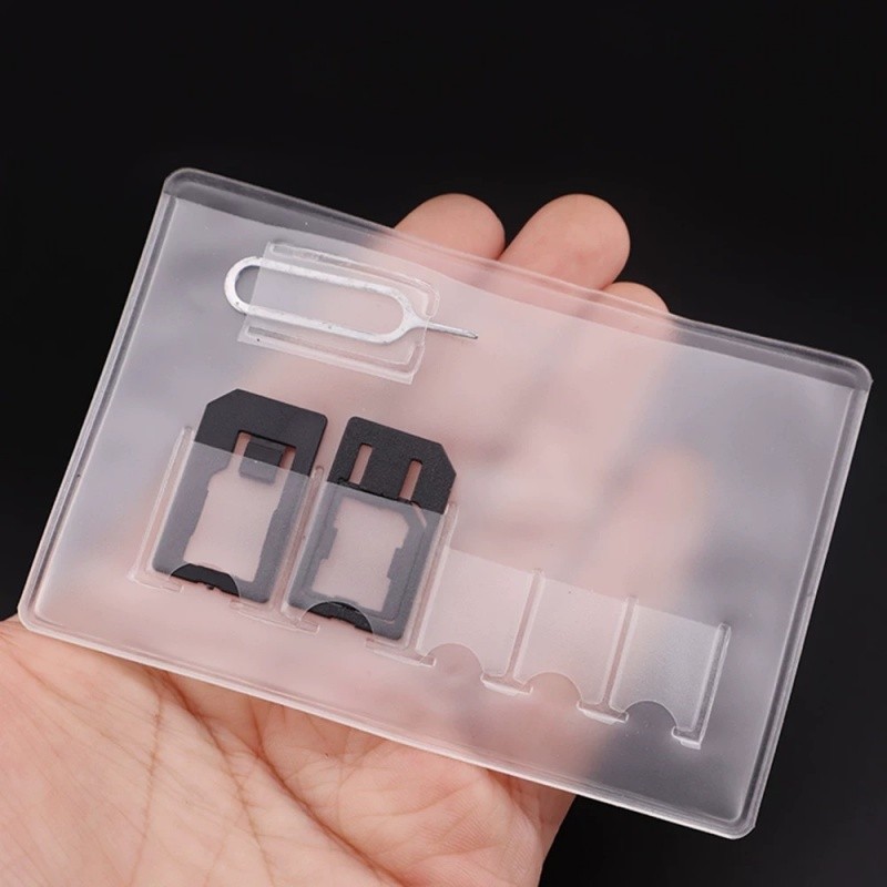 Built-in SIM Card Holder - Frosted Case for 5 SIM Cards + SIM Ejector ...