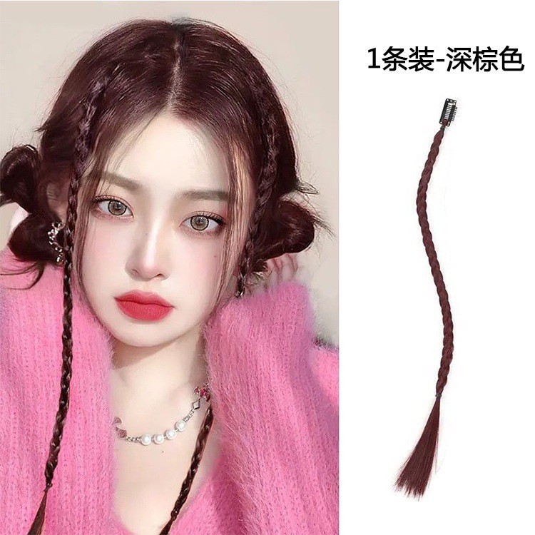 Wig ponytail box braids Spice girl wind highlight twist fist hanging ...