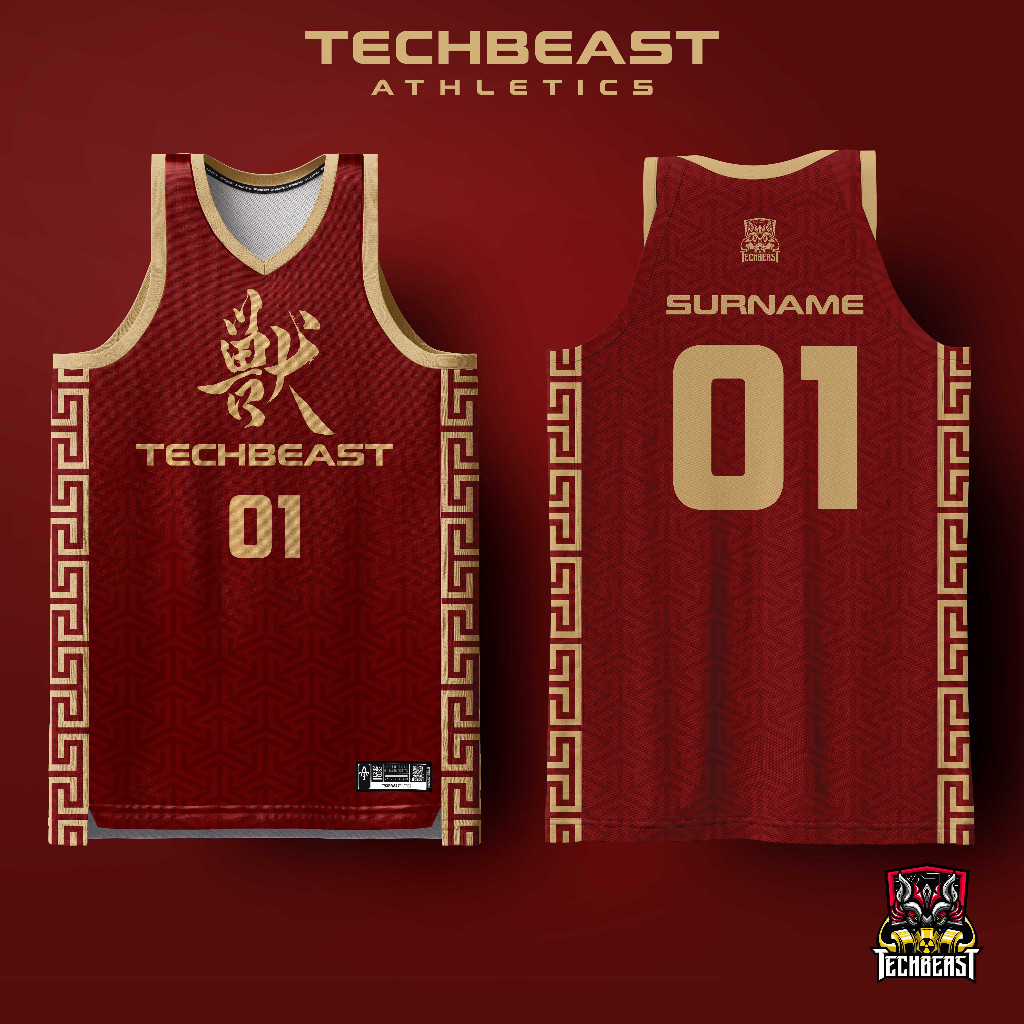 Techbeast Full Sublimation Basketball Jersey ( CUSTOM NAME + NUMBER ) | Shopee Philippines
