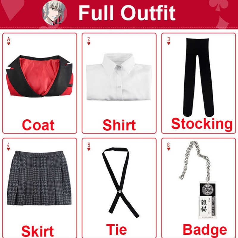 Anime Kakegurui Compulsive Gambler Yumeko Jabami Cosplay Costume Adult ...