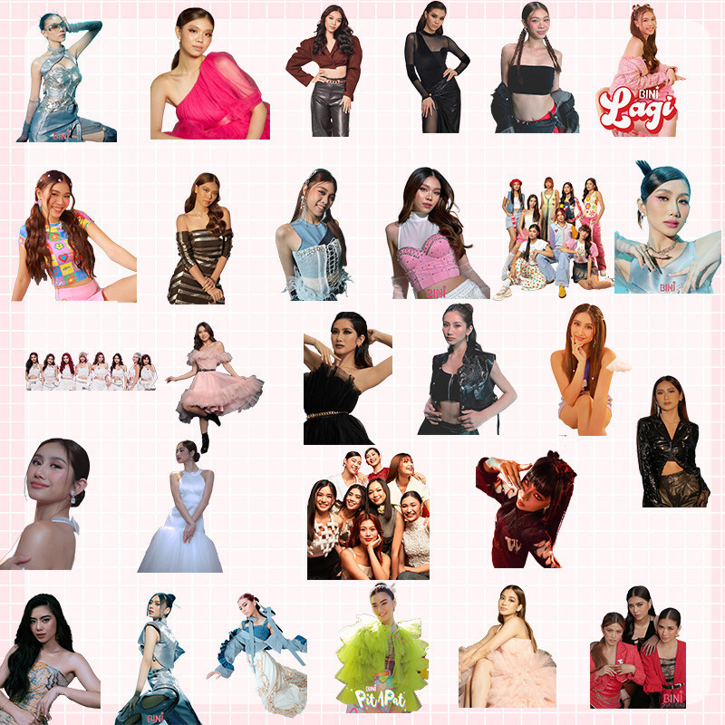 New 120Pcs/set BINI Stickers Jersey Photocards T-Shirt Lomo Cards Merch ...