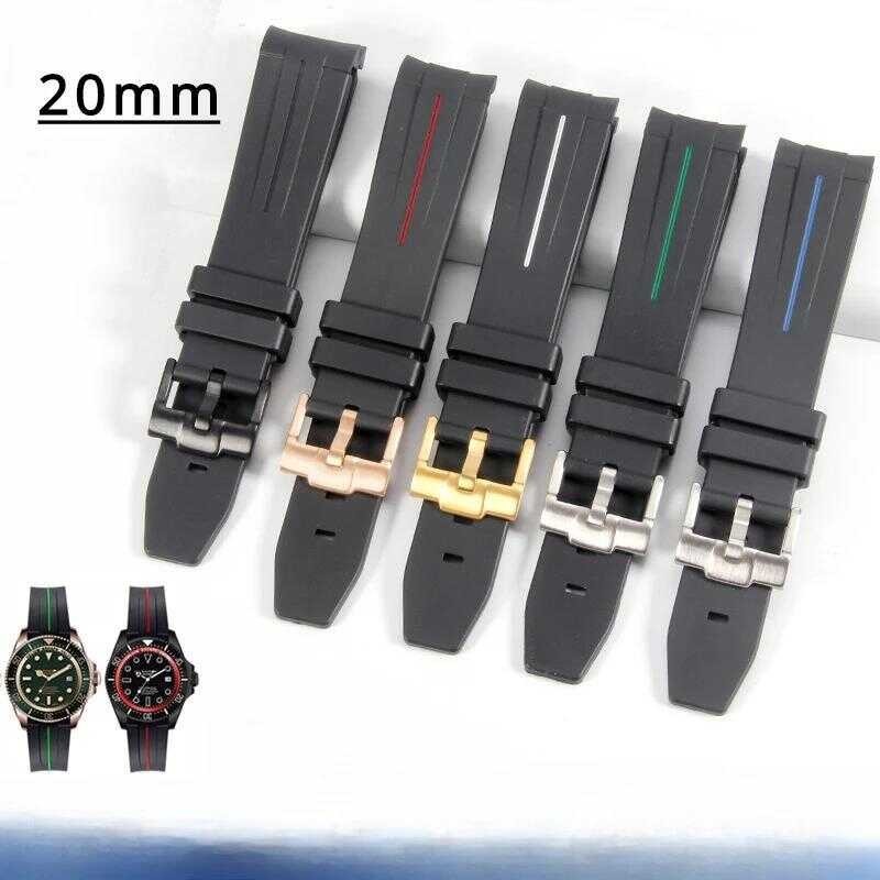 Mm 20 Men's Rubber Strap Watch Band Para Sa Submariner Daytona Series ...