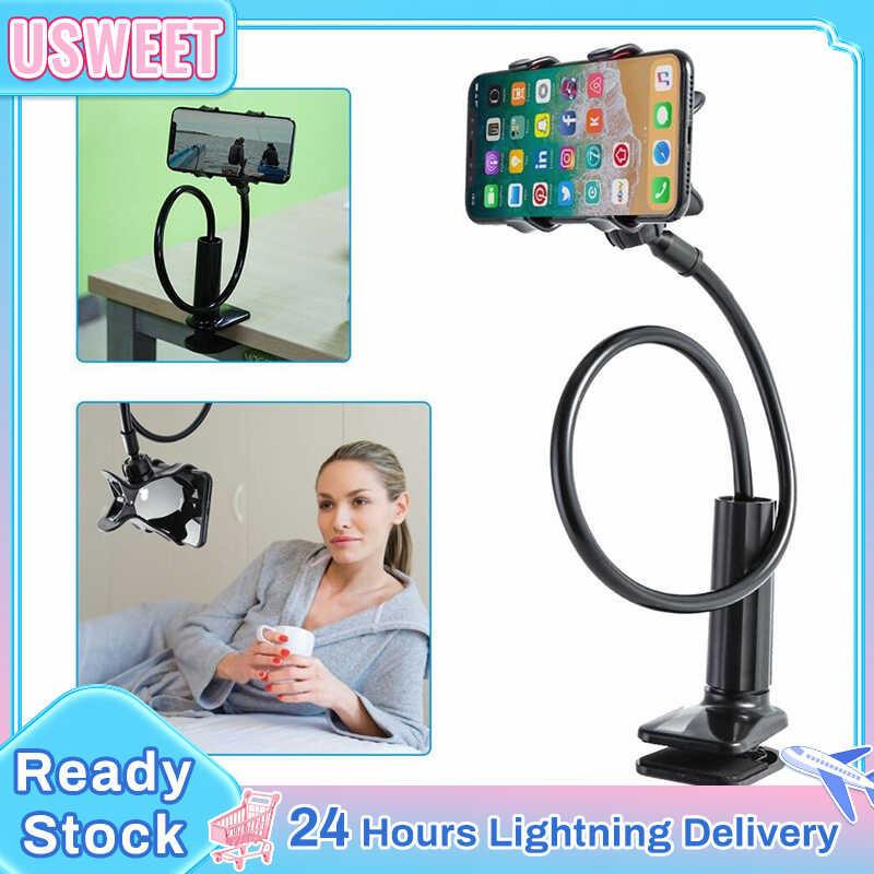 Universal Clip Lazy Flexible Gooseneck Clamp Long Arms Mount For Bed ...