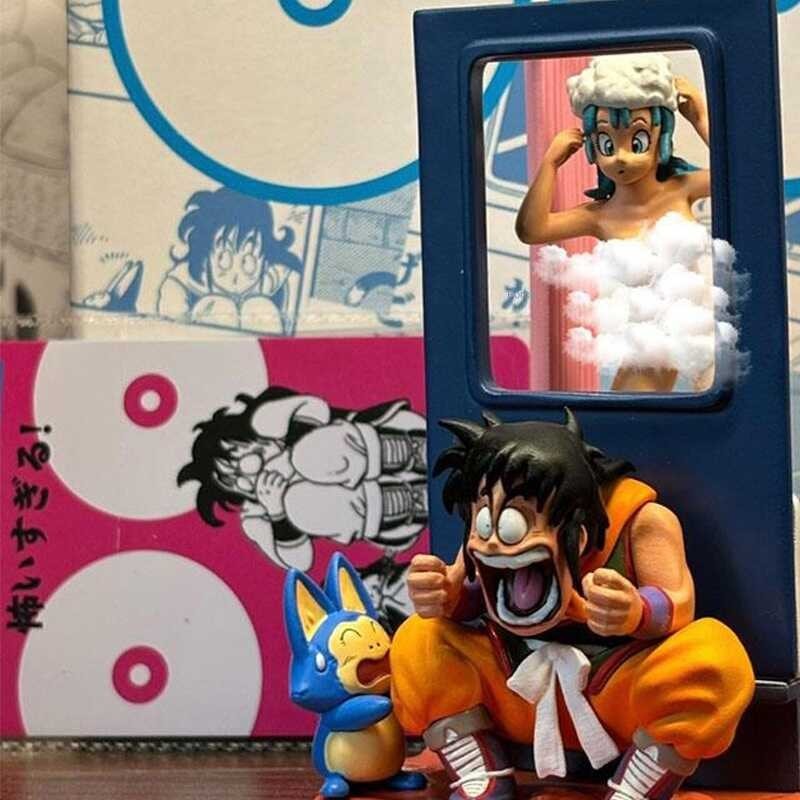 LY DrAgon BAll Anime Figure YAmcHA Peep BulmA BAtH Action Fig Pvc ...