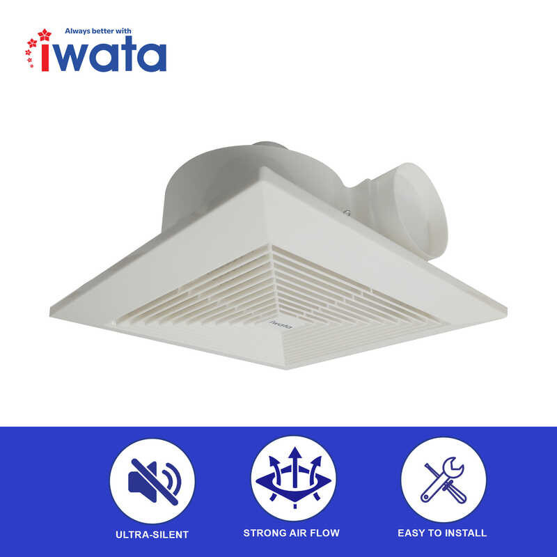 TURBO Iwata Air Cexf-240 Exhaust Ceiling/Wall Fan | Shopee Philippines