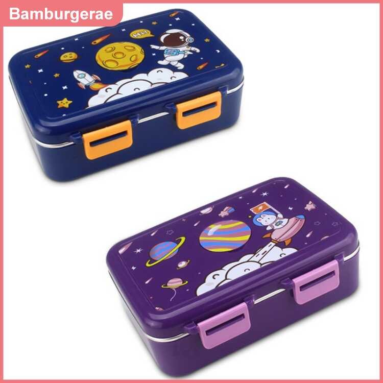 Stainless 304 Steel Bento Double Food Children Picnic School Lunch Box ...